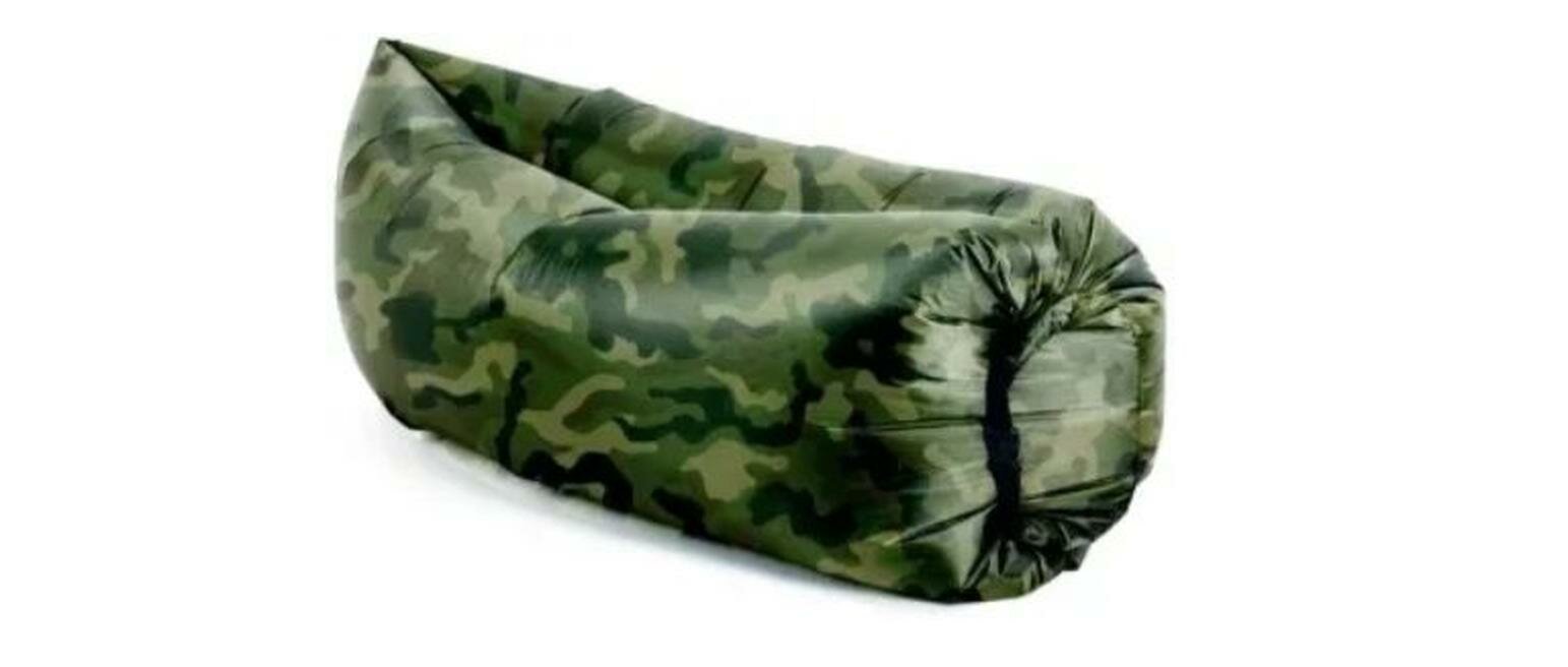 Надувной диван-лежак MILENI, с колышком, хаки, 240 см x 70 см