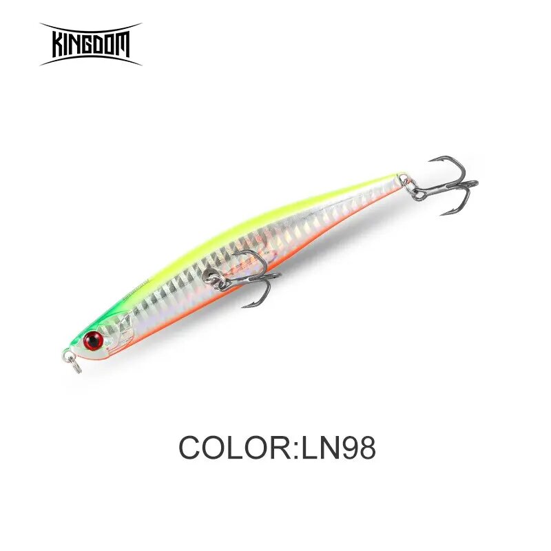 Kingdom Topwater Плавающие воблеры для ловли рыбы 110mm 10g, LN98