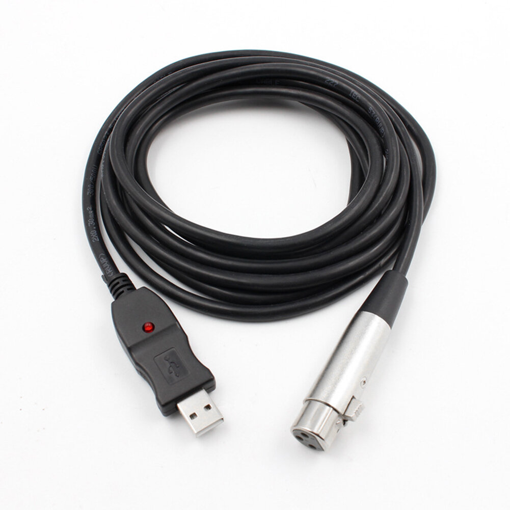 USB-папа-гнездо XLR для микрофона USB-кабель для подключения микрофона новый