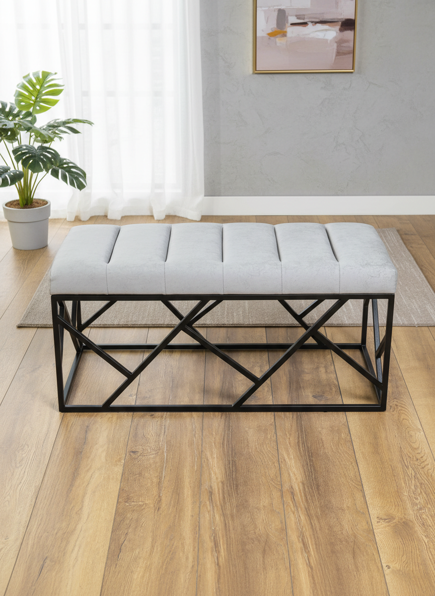 Мягкая банкетка в прихожую, офис на металлическом каркасе, скамейка в тамбур, коридор, веранду, на дачу