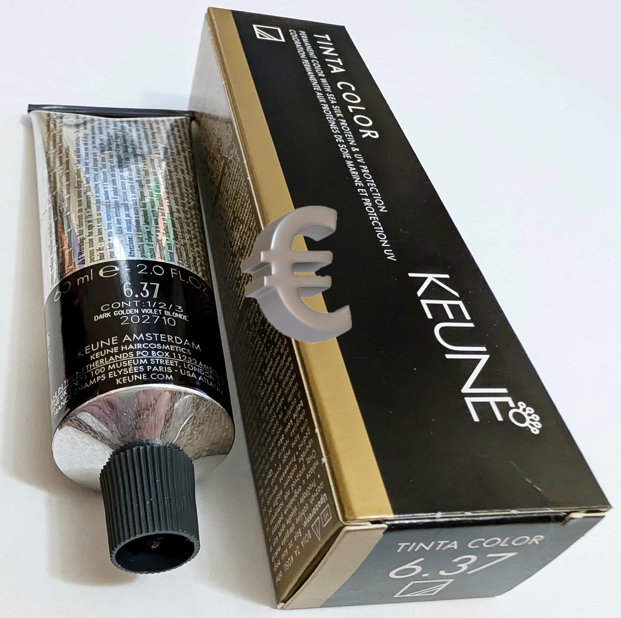 Keune Tinta Color 6.37 Тёмный блондин Эспрессо Стойкая краска для волос 60 мл