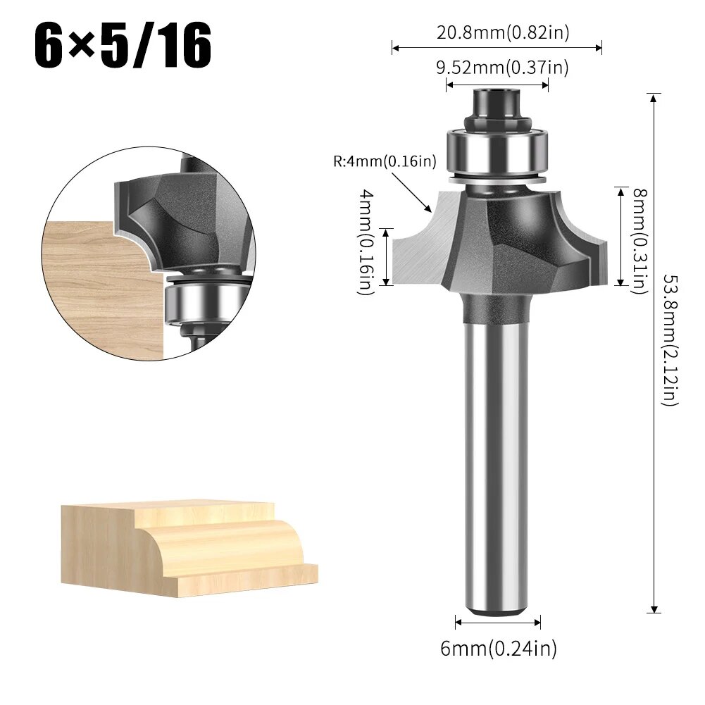 Фреза JGZUI для дверных панелей 6/12 мм 6X7.96mm
