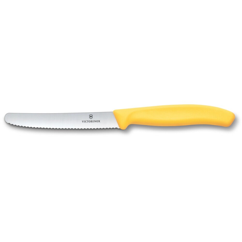 Victorinox Kitchen 6.7838. C1 Нож кухонный victorinox swiss classic, 11 см, серрейторная заточка, желтый