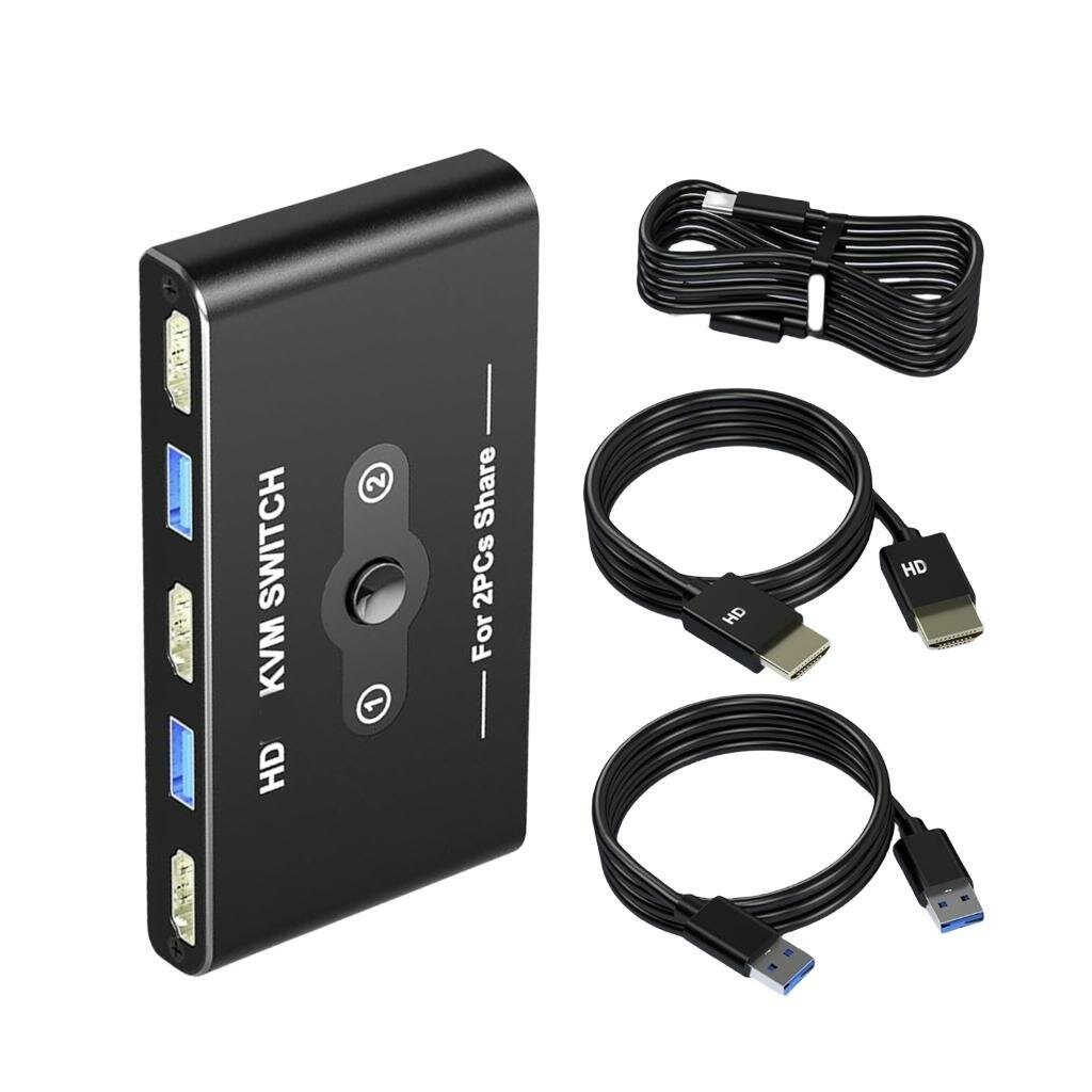 KVM-переключатель 2 в 1, 4K60 Гц