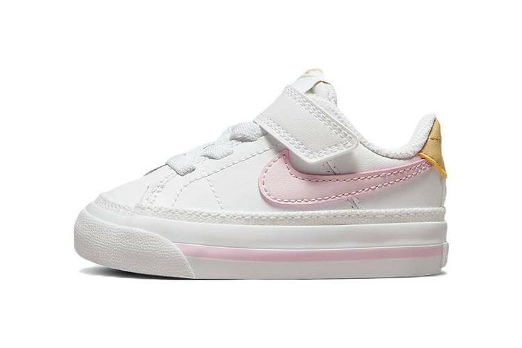 Кроссовки унисекс Nike Court Legacy низкие для скейтборда, White Pink, 27 EU