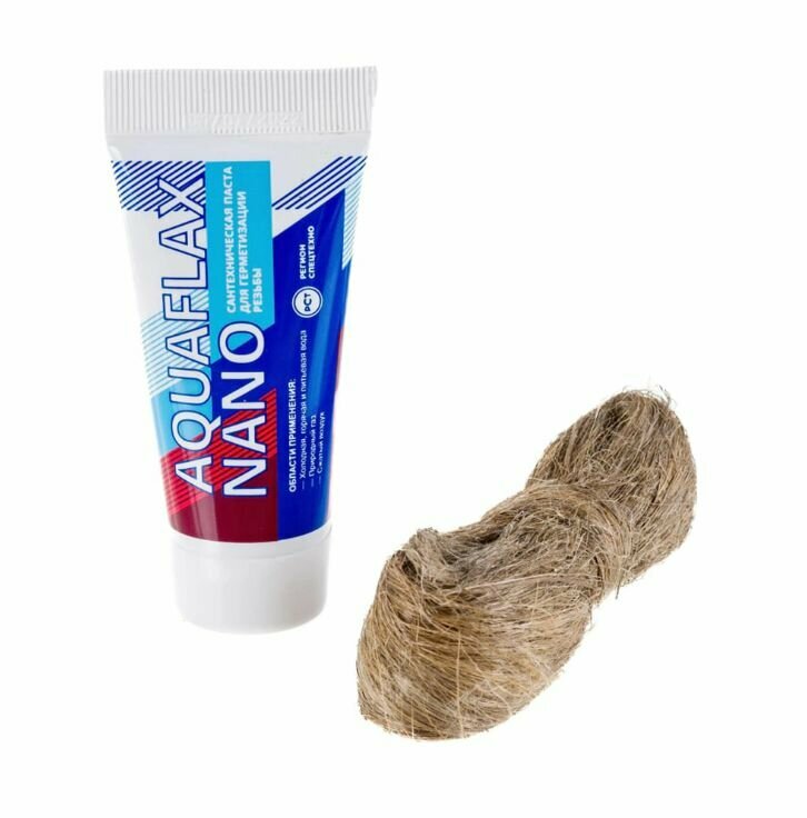 Комплект монтажный паста 30 г + лен 15 г AQUAFLAX NANO