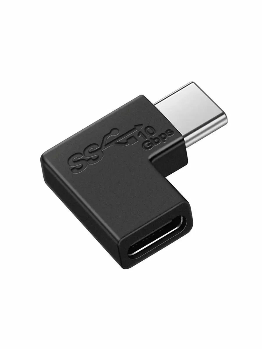 Переходник Type-C папа-мама угловой USB-C
