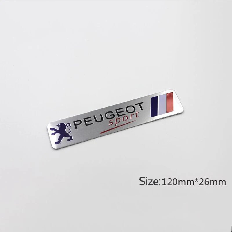 Наклейка Peugeot Sport, 120x26 мм, цвет E