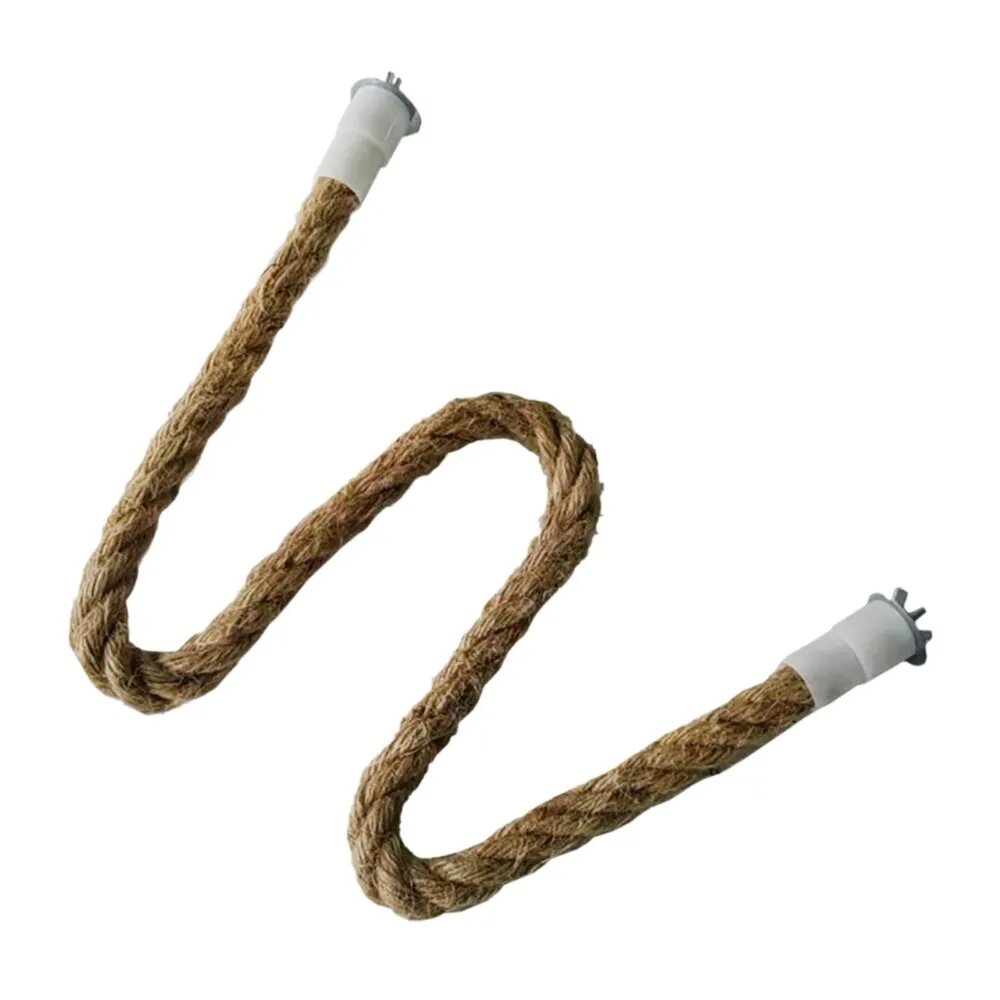 Гибкая жердочка-канат для попугаев 80 см, регулируемая, для лазания и тренировок птиц в клетке.