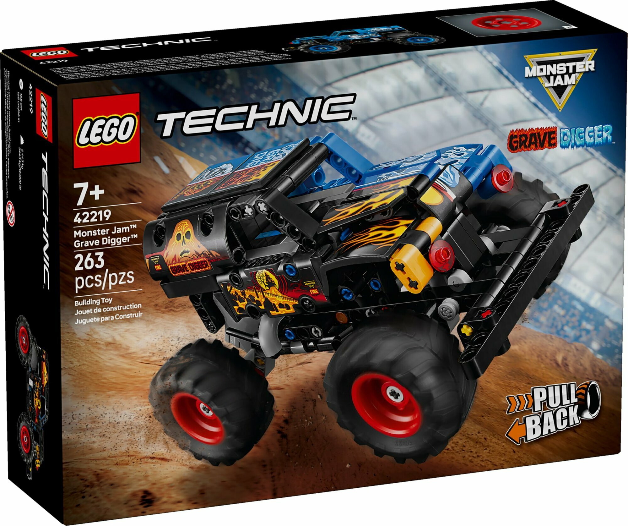 Конструктор LEGO Technic 42219 Monster Jam Grave Digger Огонь и лёд, 263 дет.