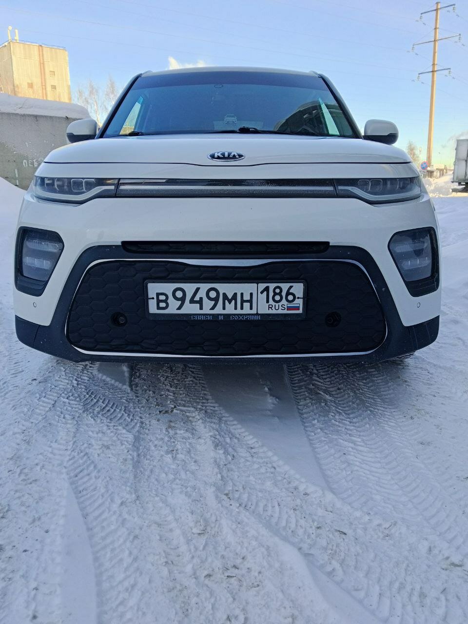 Утеплитель радиатора Экономия топлива с парктрониками для Kia Soul Киа Соул 2019- 2022III