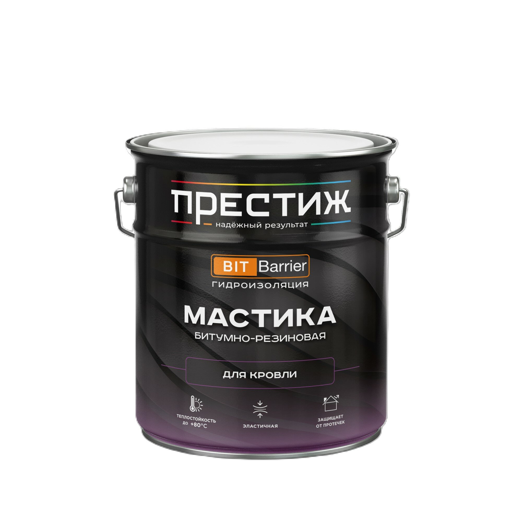 Мастика битумно-резиновая Престиж, кровельная, черная, 4 кг