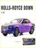 Игрушечная машинка Rolls-Royce Down 1/24 Фиолетовый Красивый цвет P145 масштабна...