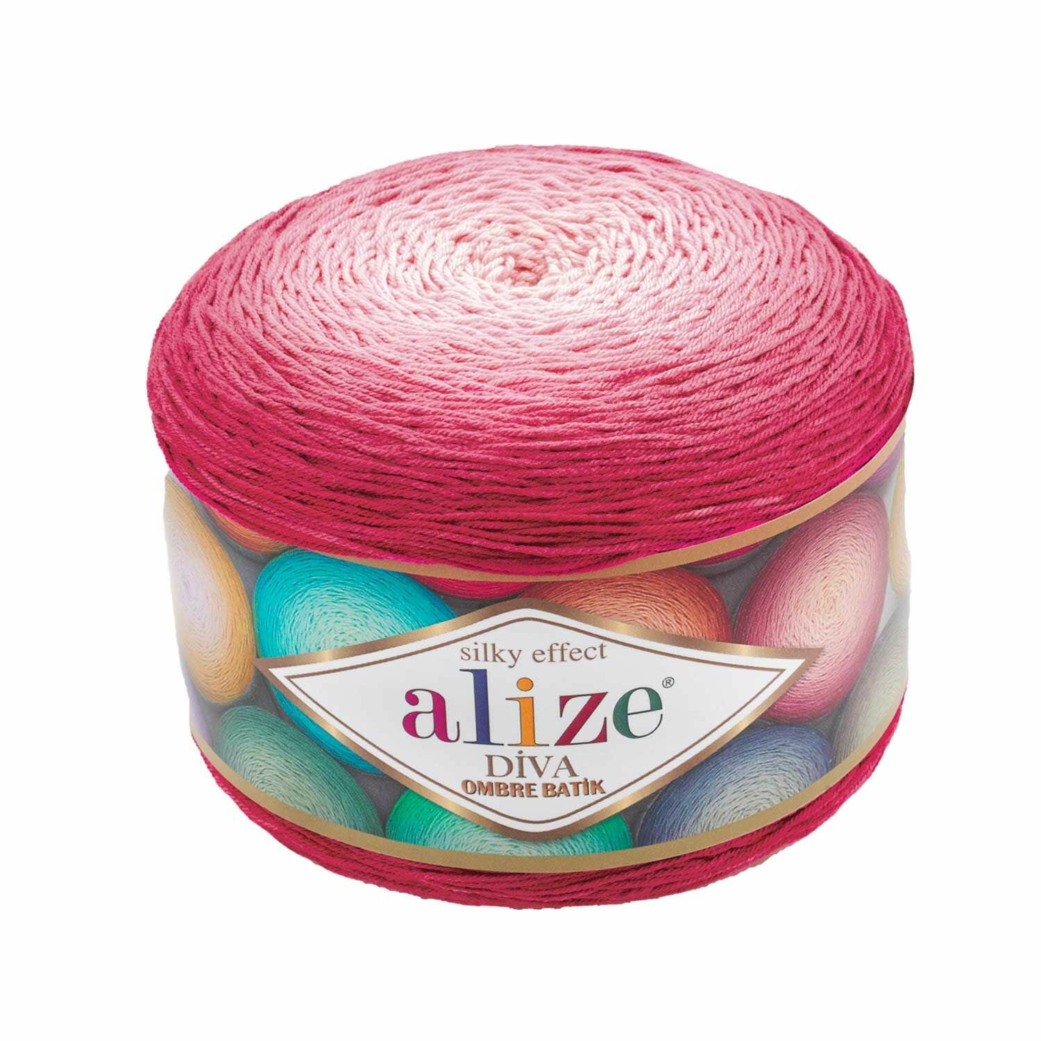 Пряжа Alize Diva Ombre Batik 7367 (1 моток, 250г/875м) брусника