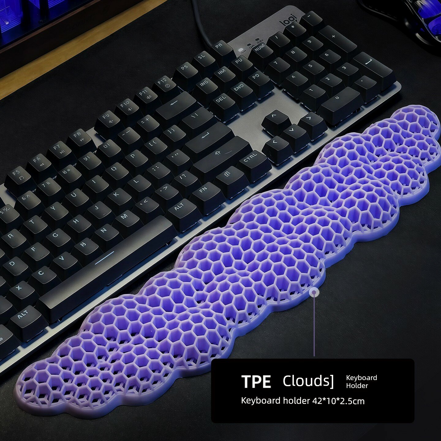 Подставка для запястий TPE Cloud Keyboard, коврик для мыши, дышащий, моющийся, для офиса, подставка для рук, моющаяся
