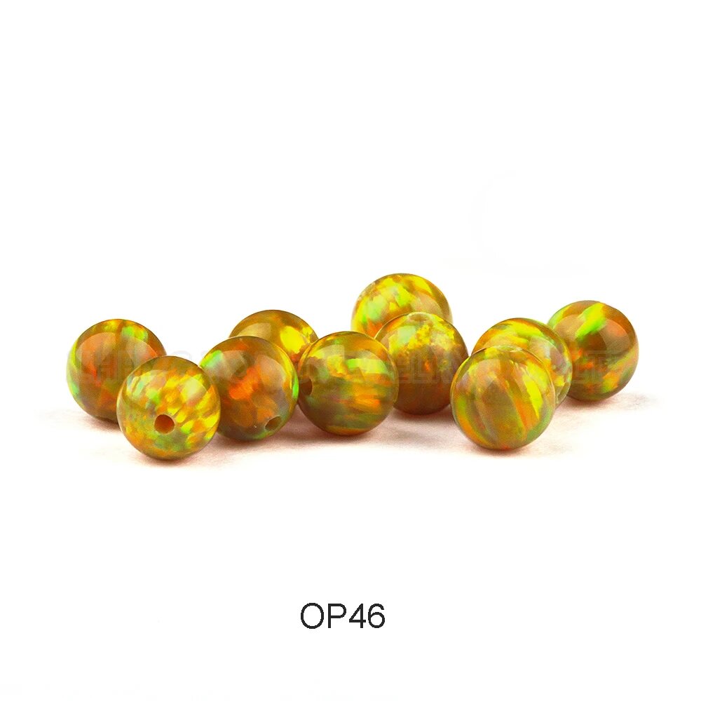 Жёлтые синтетические опаловые бусины Zheng Yong 2-8 мм 3mm--50 pieces, OP46--full hole