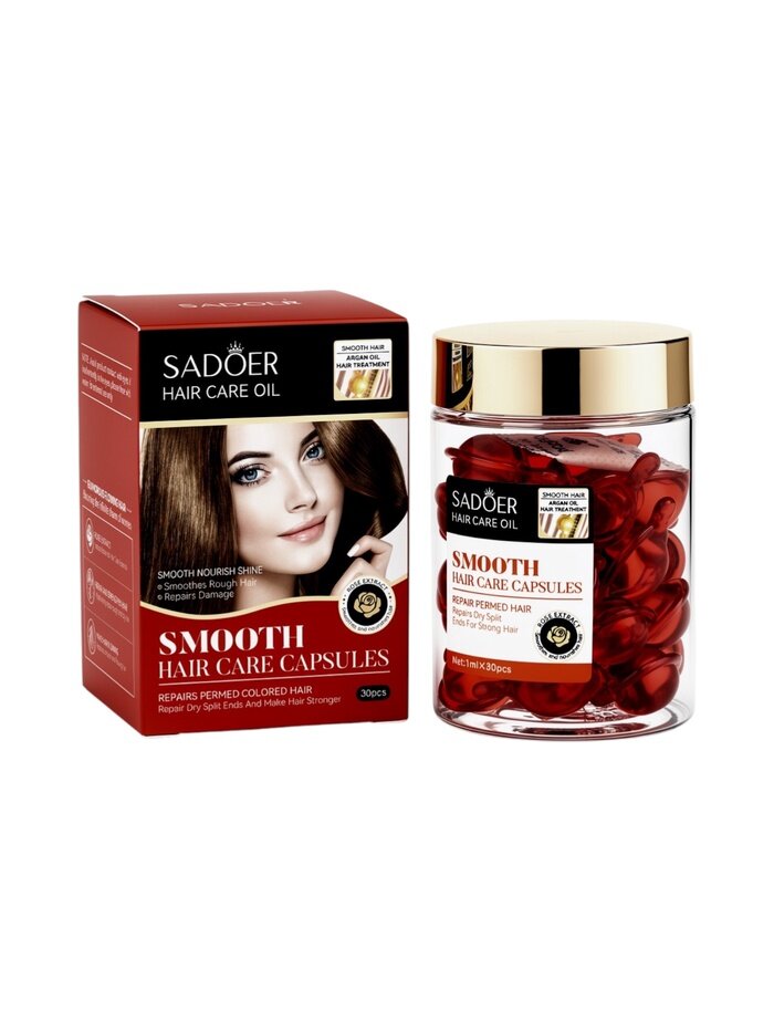 Масло для волос в капсулах, восстанавливающее, с экстрактом розы, 1 мл × 30 шт.