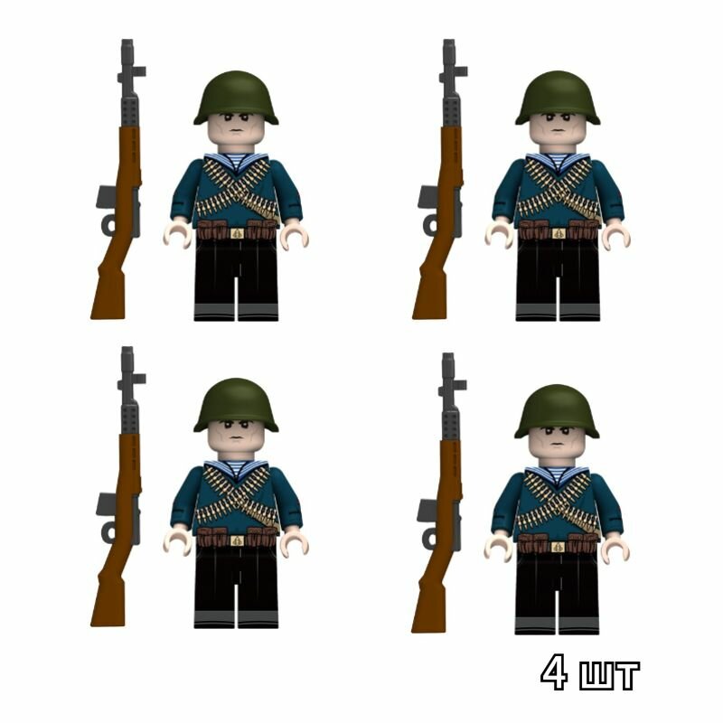 Сборные фигурки Морской Пехоты: Матрос и Офицер Военный конструктор для коллекции, совместимы с легo конструкторами