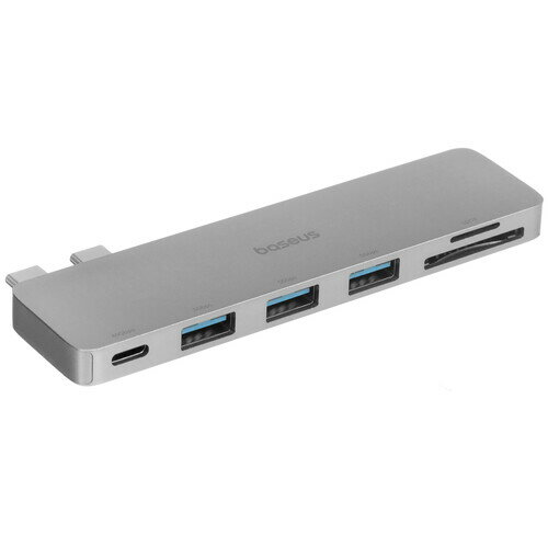 Переходник адаптер Baseus UltraJoy Series 6-Port HUB, PD100W, USB-C, USB3.0*3, SD/TF (B00052802811-03)