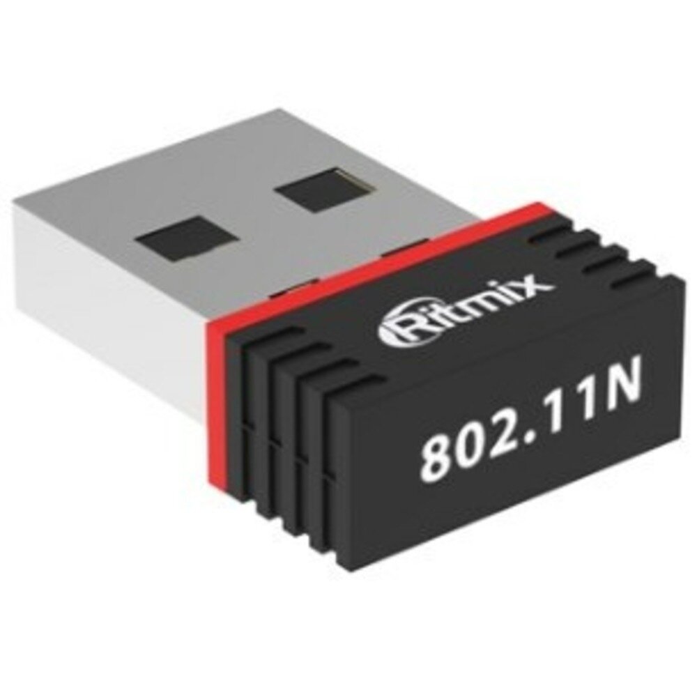 USB WI-FI Адаптер RITMIX RWA-120 2.4ГГц, IEEE802.11b/g/n, ск. до 150Мбит/с. Чипсет RealTek RTL8188. Встр. антенна.