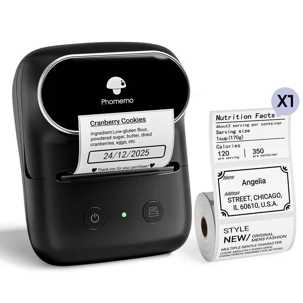 MarkDomain Phomemo M108 Термальный принтер этикеток M108 Black