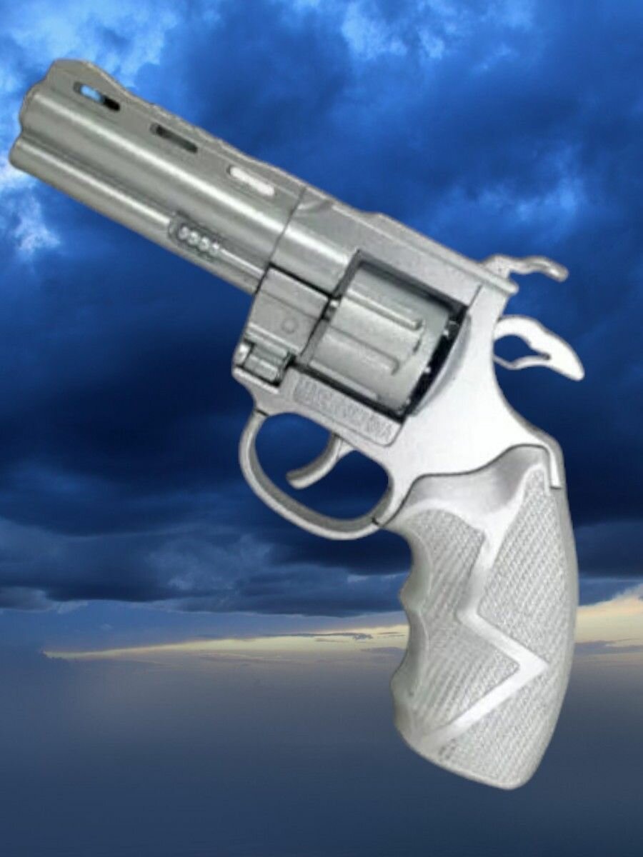 Игрушечный 8ми зарядный револьвер с кобурой/ пугач с эффектом дыма