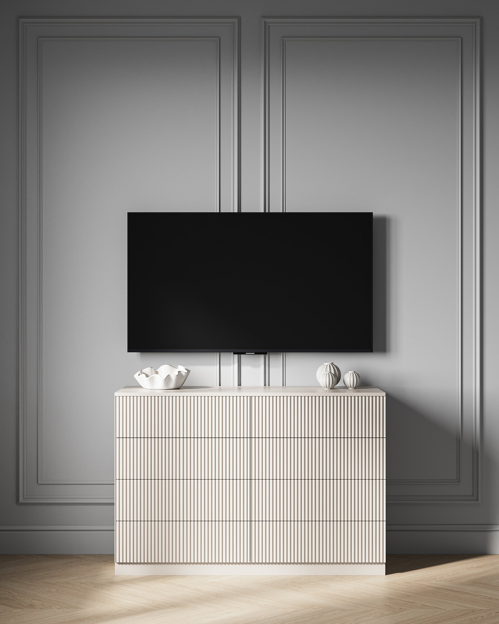 Комод Моника с ящиками для одежды и хранения вещей, современный стиль, МДФ фасады