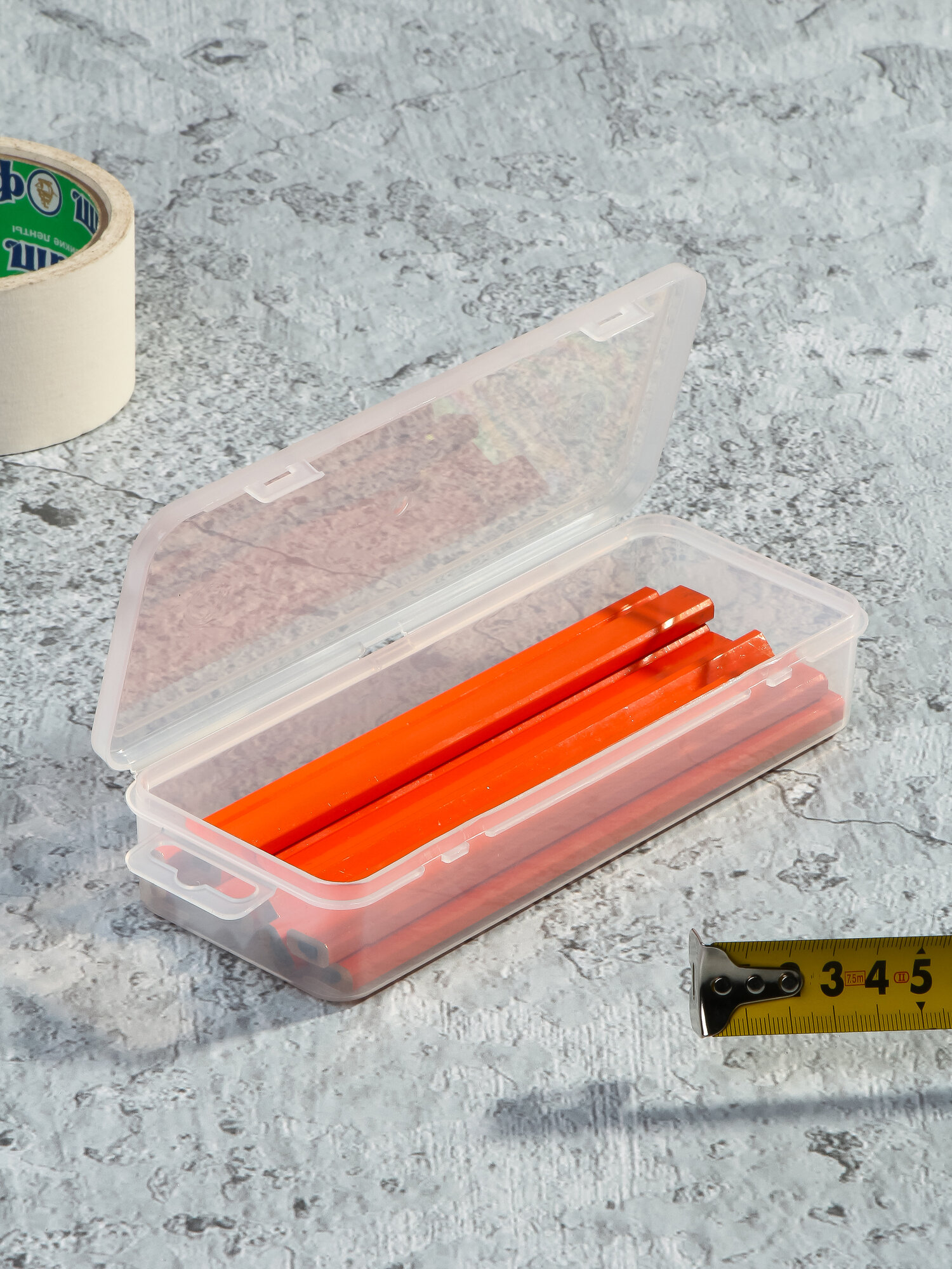 Пластиковый ящик-органайзер Bartex 20х8х3.5 см для хранения инструментов, крепежа и мелких деталей, прозрачный кейс