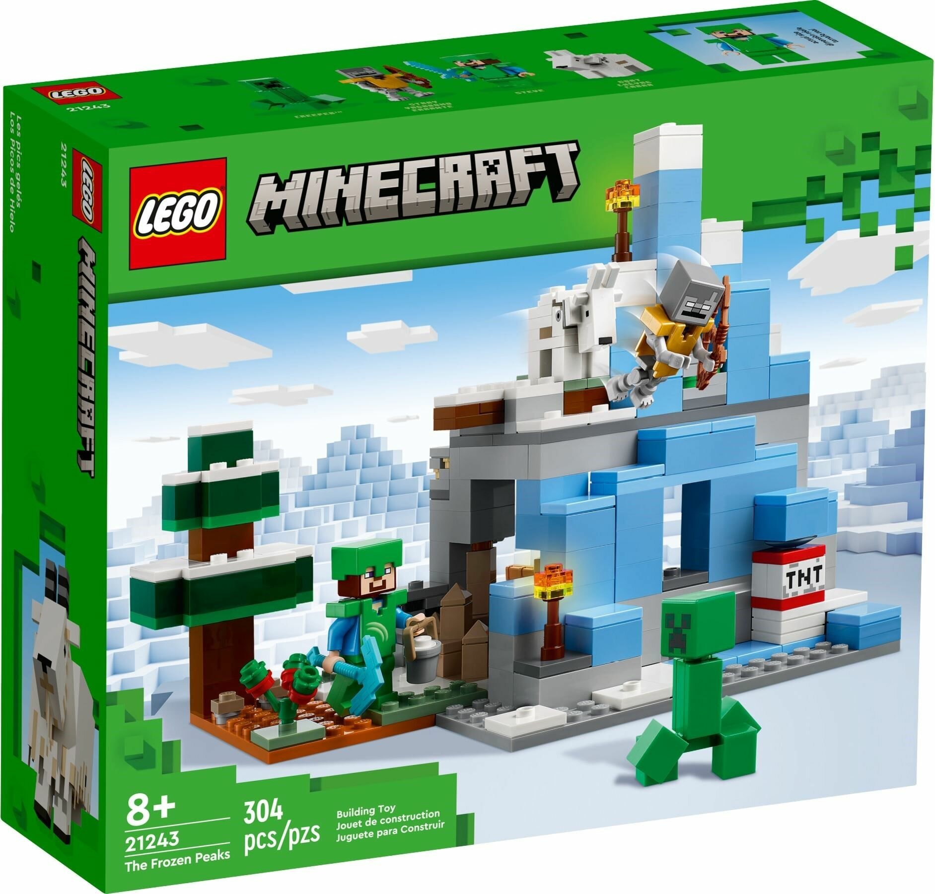 Конструктор LEGO Minecraft 21243 Ледяные вершины, 304 детали, 8+
