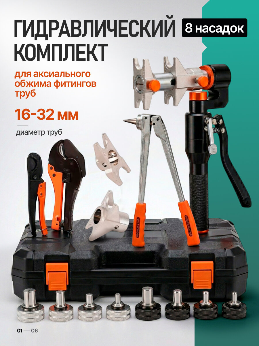 Кримпер Svendsen PEX HydroPress, гидравлический, алюминий, для PEX/PE-RT/металлопластик