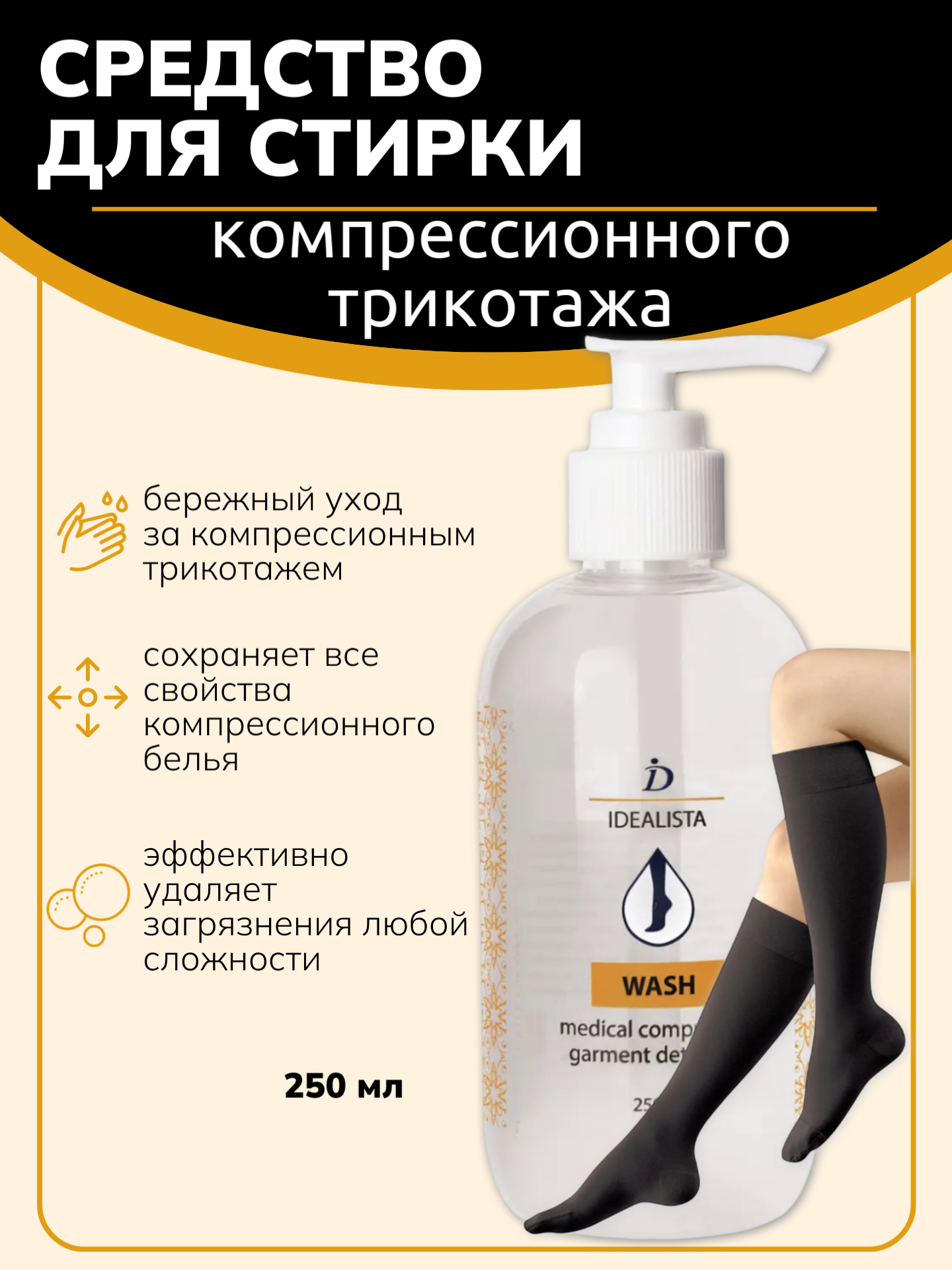 Средство для стирки компрессионного белья и троикотажа, 250мл