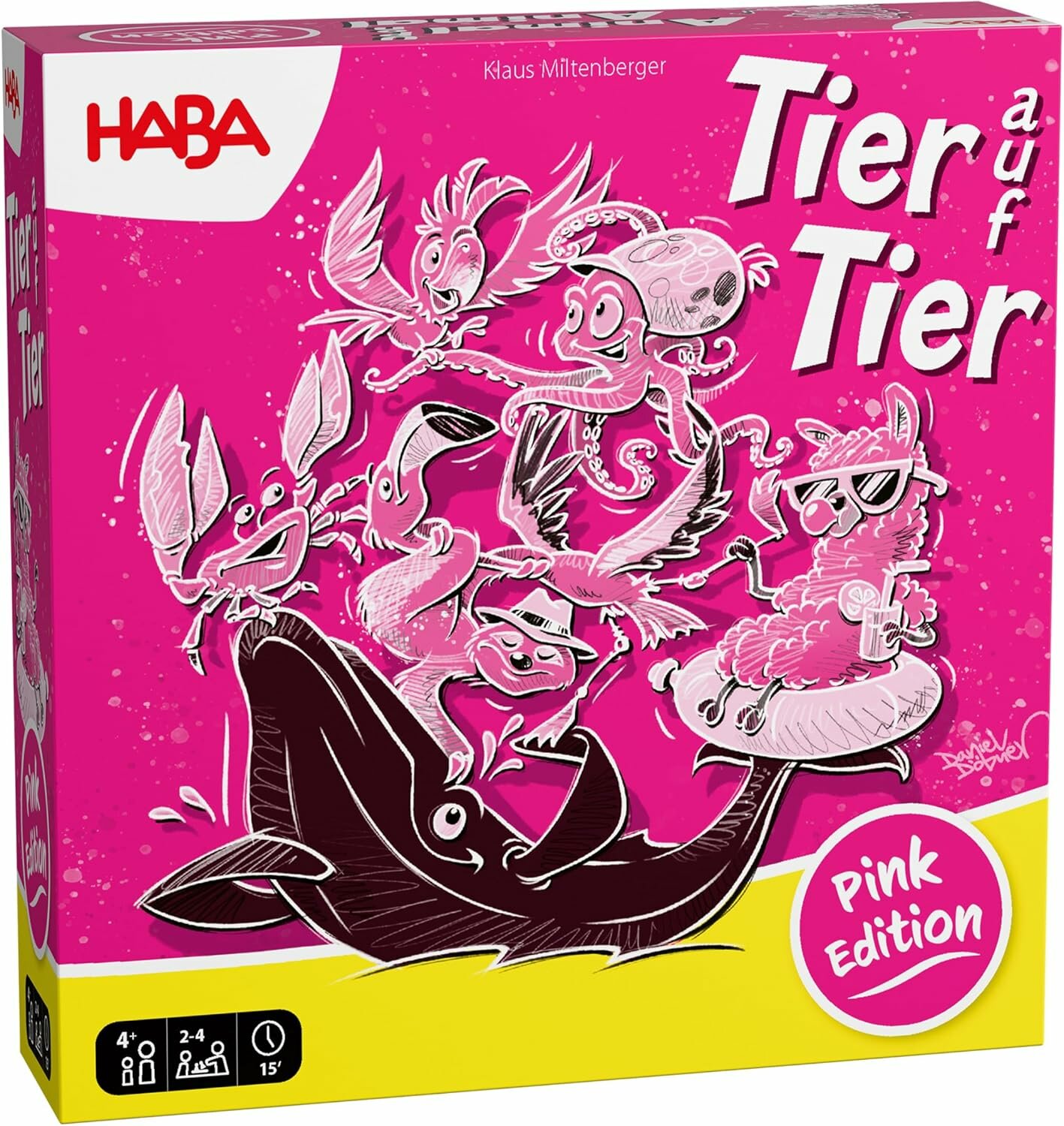 Детская настольная игра Haba - Tier auf Tier Pink Edition/Зверушка на зверушке , от 4 лет - 2012352001