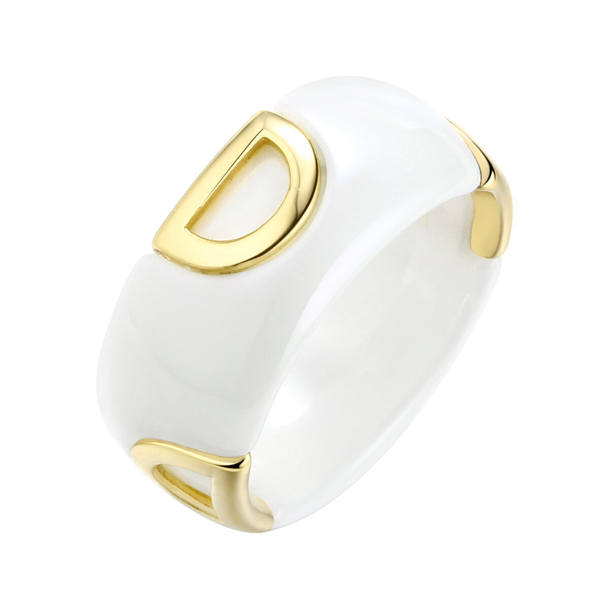 Кольцо, серебро, 925 проба, керамика