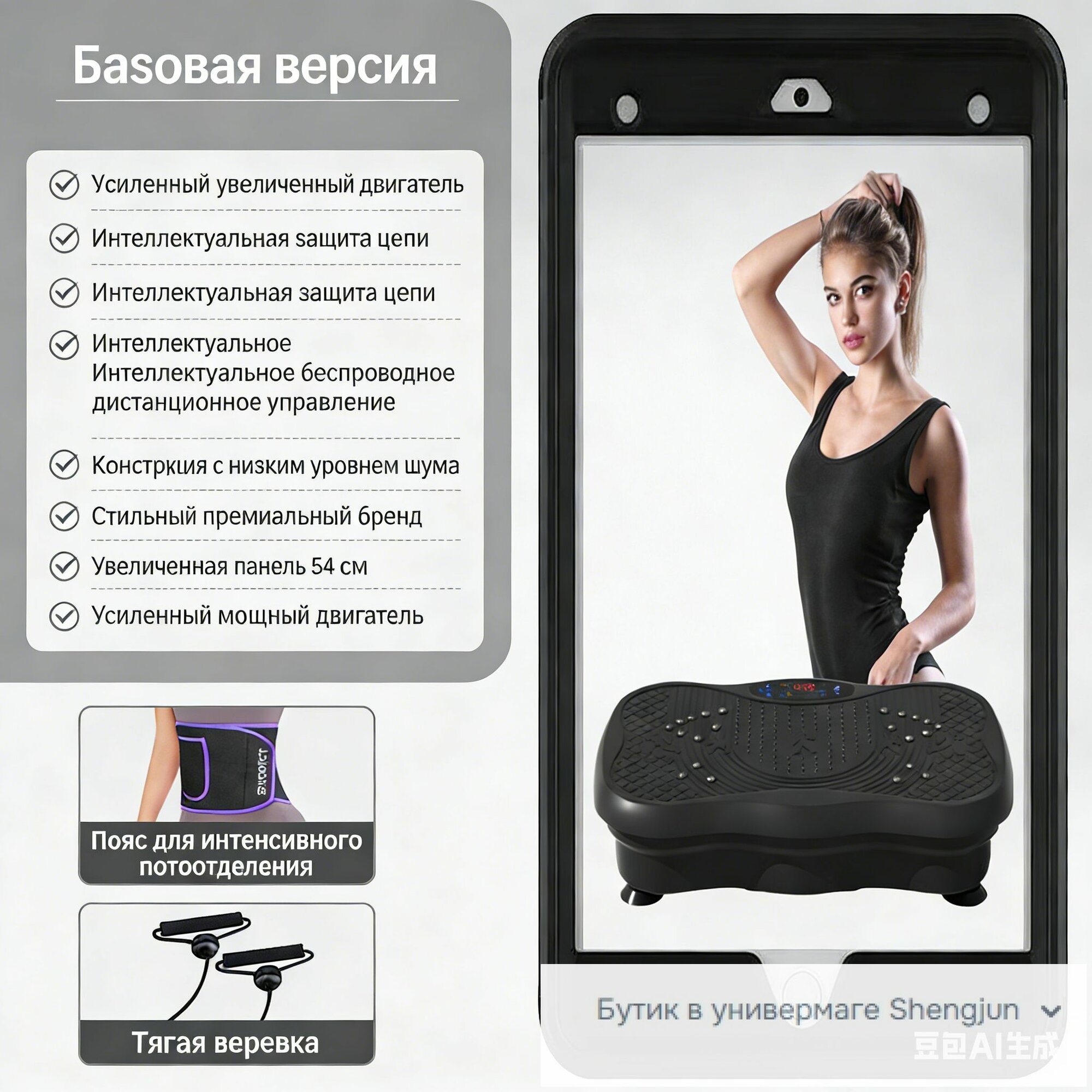 Вибротренажер AZ-808 для дома и фитнеса