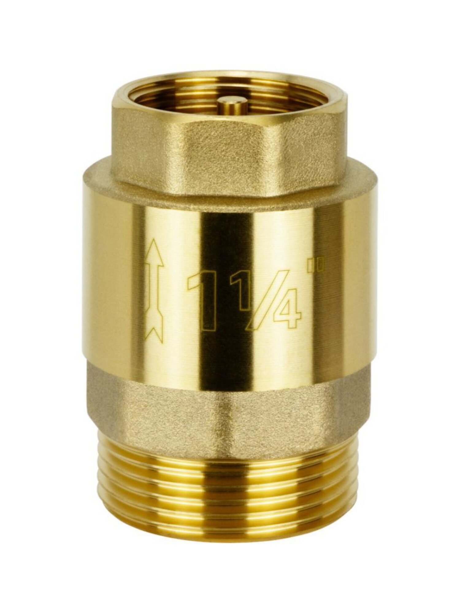 BRV-1F-1,25M, Обратный клапан 1" внутренняя резьба, 1 1/4" наружная резьба, без фильтра