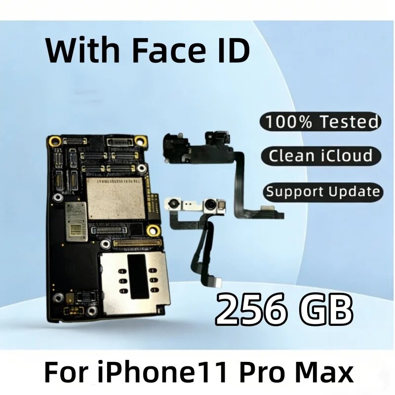 Полностью рабочая материнская плата для iPhone 11/11 Pro с Face ID, разблокированная, без iCloud, для iPhone 11 Pro Max.