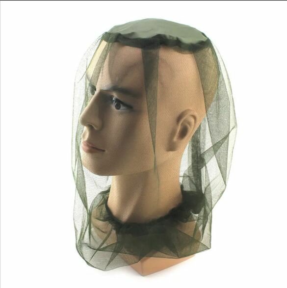 Москитная сетка на голову от укуса насекомых, накомарник, зеленый