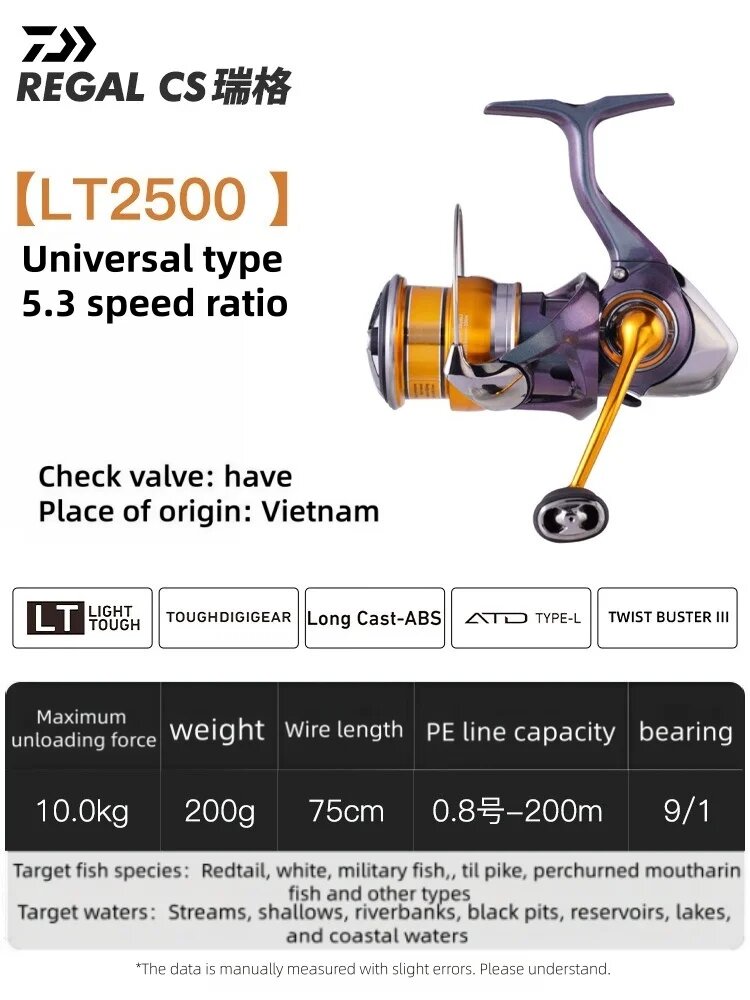 DAIWA REGAL CS LT катушка для рокфишинга 2500