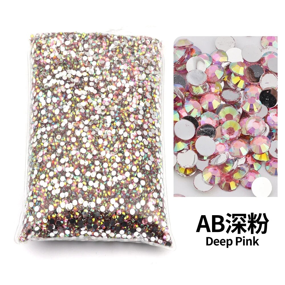 Кристаллы AB Deep Pink 3 мм SS10 для рукоделия