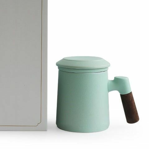 Керамическая чашка для чая с крышкой, домашняя чашка для разделения чая, офисная чашка для заваривания чая, японская кружка, индивидуальная чашка для воды