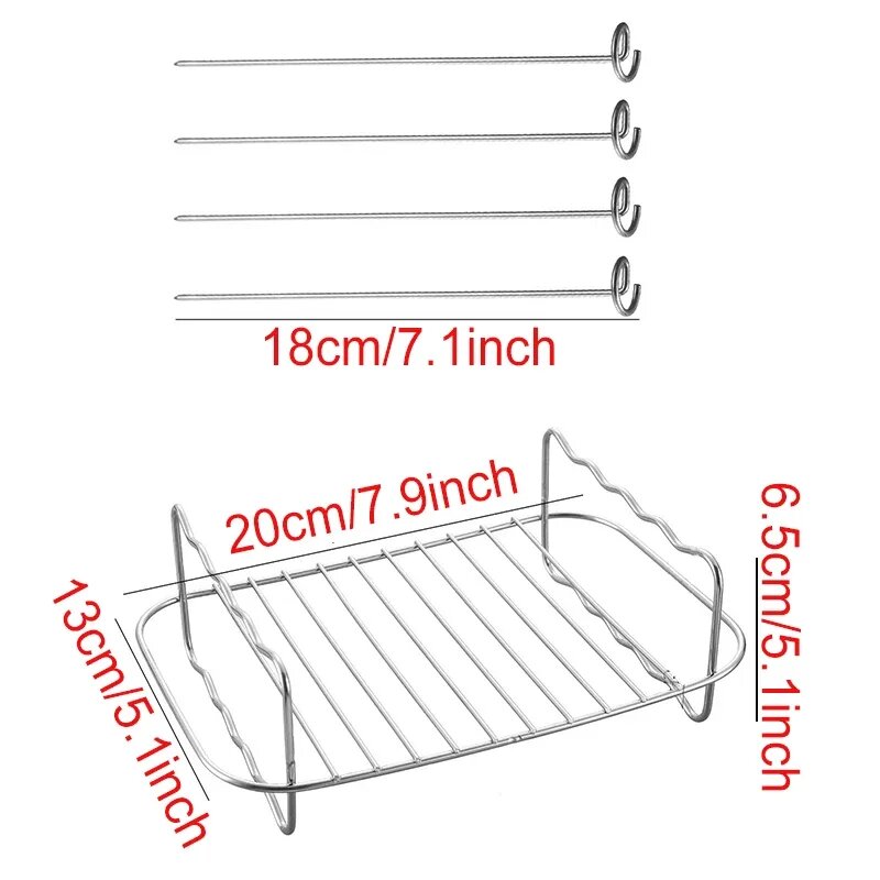 Решетка для аэрофритюрницы и духовки из нержавеющей стали Rectangle B