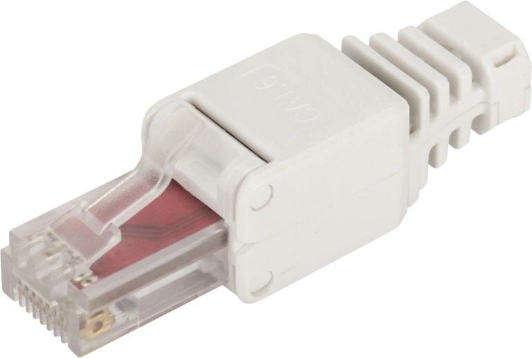 Коннектор Lanmaster полевой, RJ45, категория 6, UTP, белый (LAN-TMP-U6-WH)