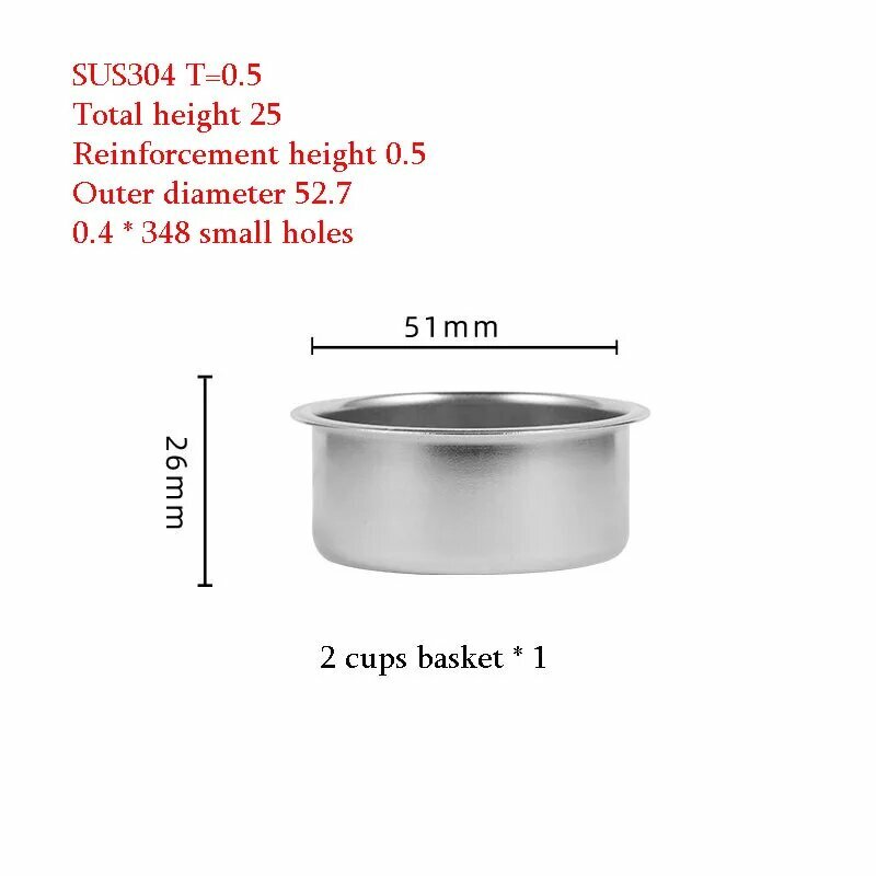 YUAN-ECT CN Guangdong 51 мм Голый Портафильтр для Delonghi EC680/EC685 из нержавеющей стали