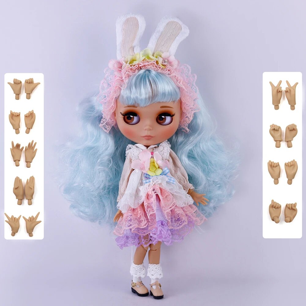 Blythe Doll 30 см, одежда, обувь, голубые волосы