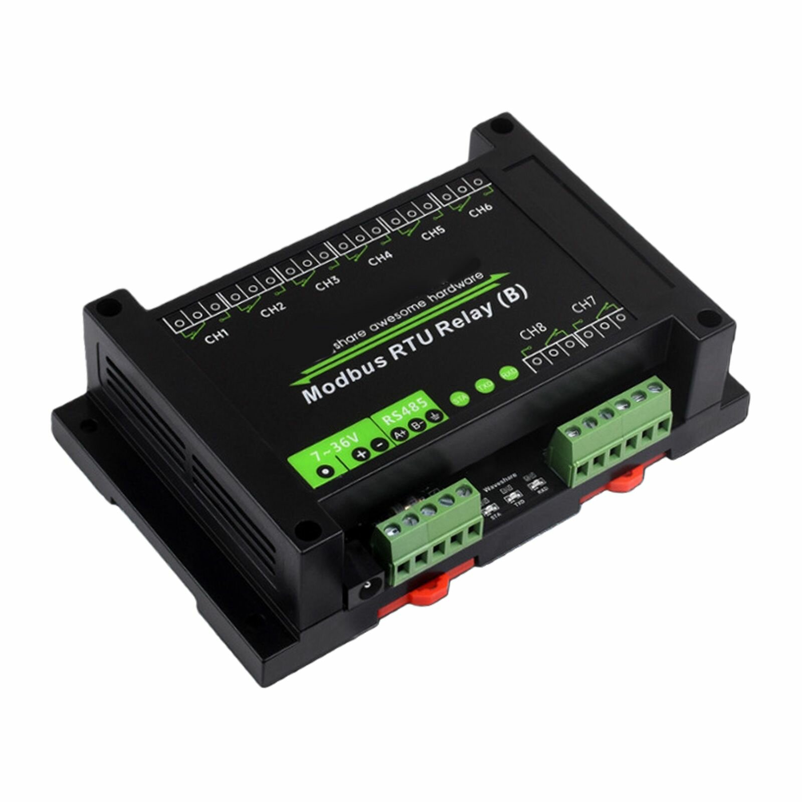 Модуль реле для плат разработки с поддержкой Modbus RTU и 8 выходами