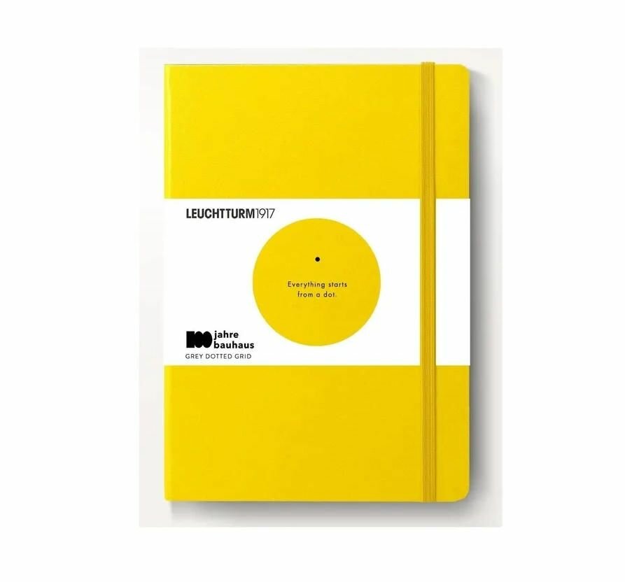 Блокнот Leuchtturm1917 Bauhaus Edition A5 (14.5x21 см.), 80г/м2, 251 стр. (125 л.), в синюю точку, твердая обложка