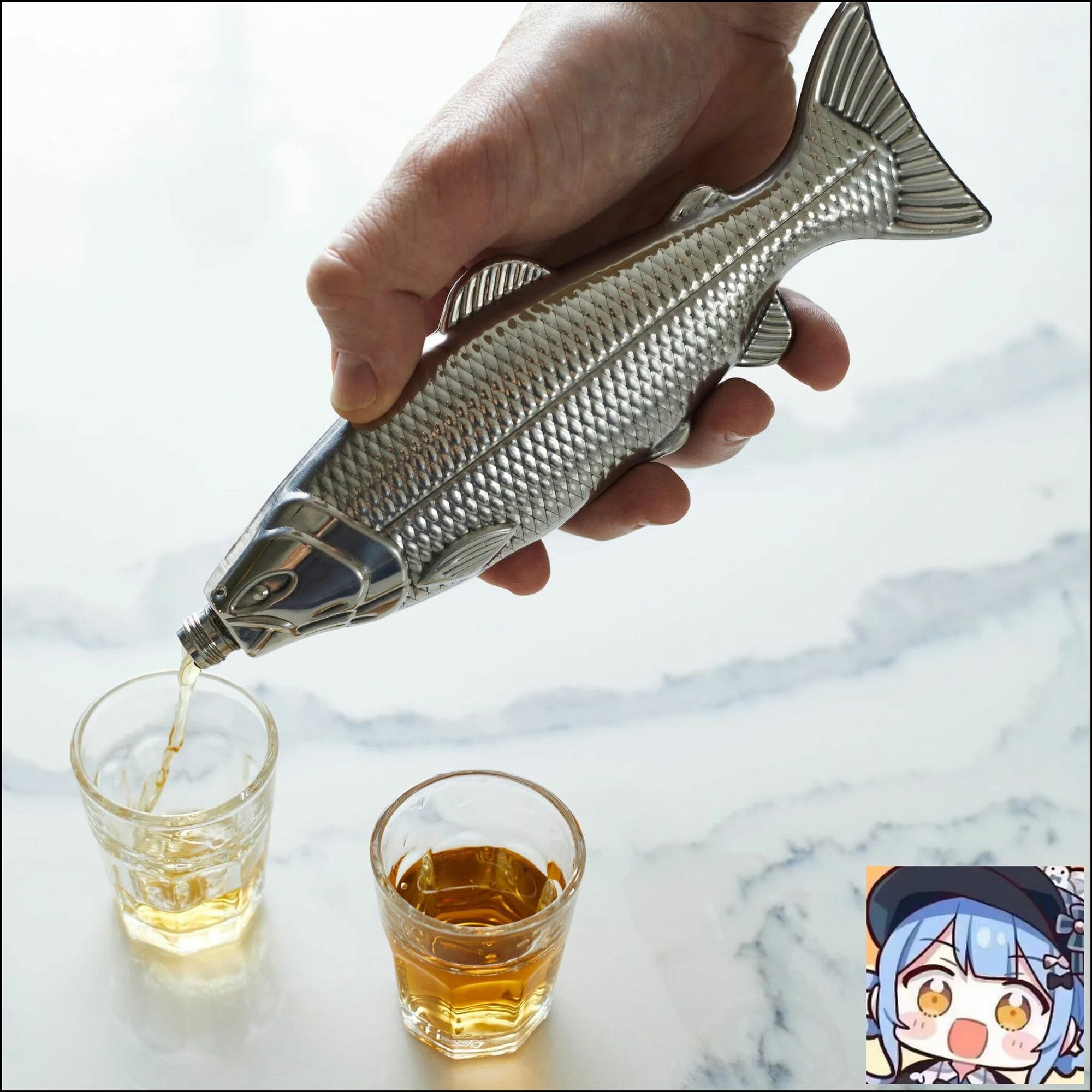 Креативная фляжка для алкоголя в форме рыбы 130 мл