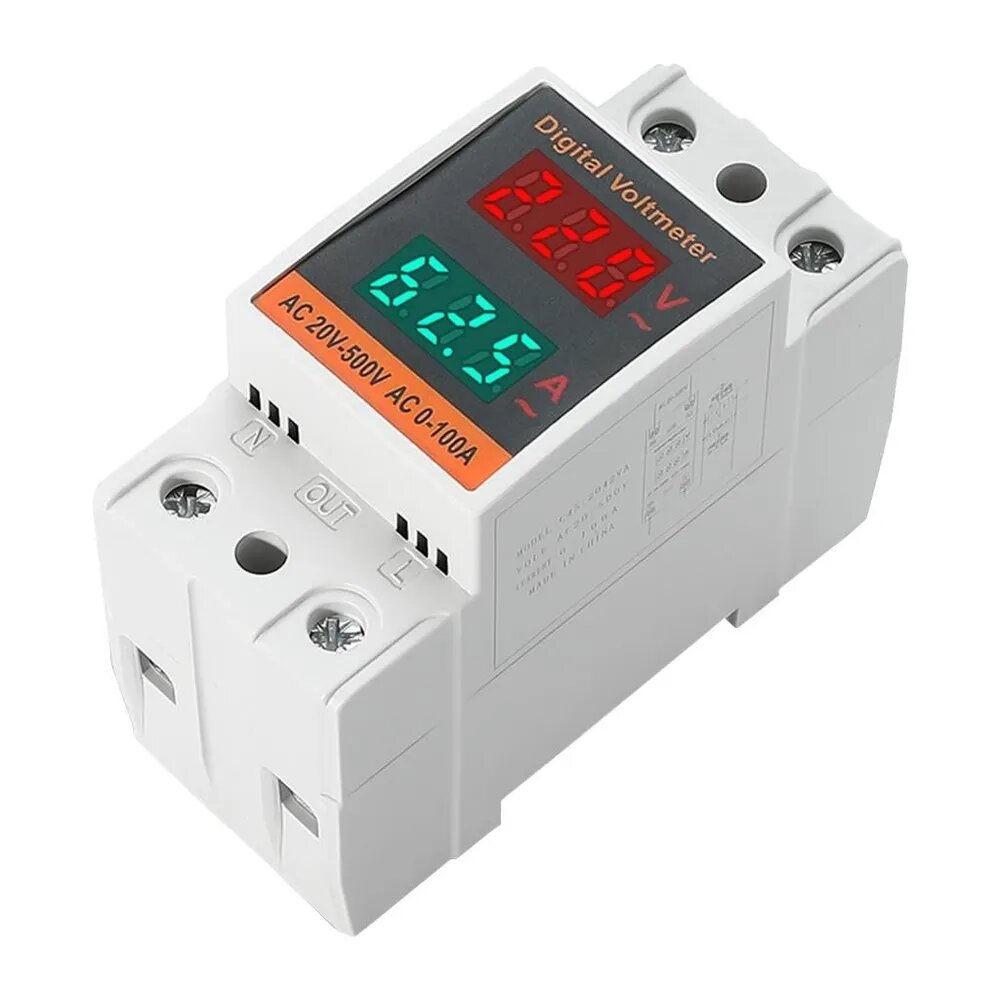 Цифровой вольтметр амперметр AC 20V-500V AC 0-100A с LED дисплеем