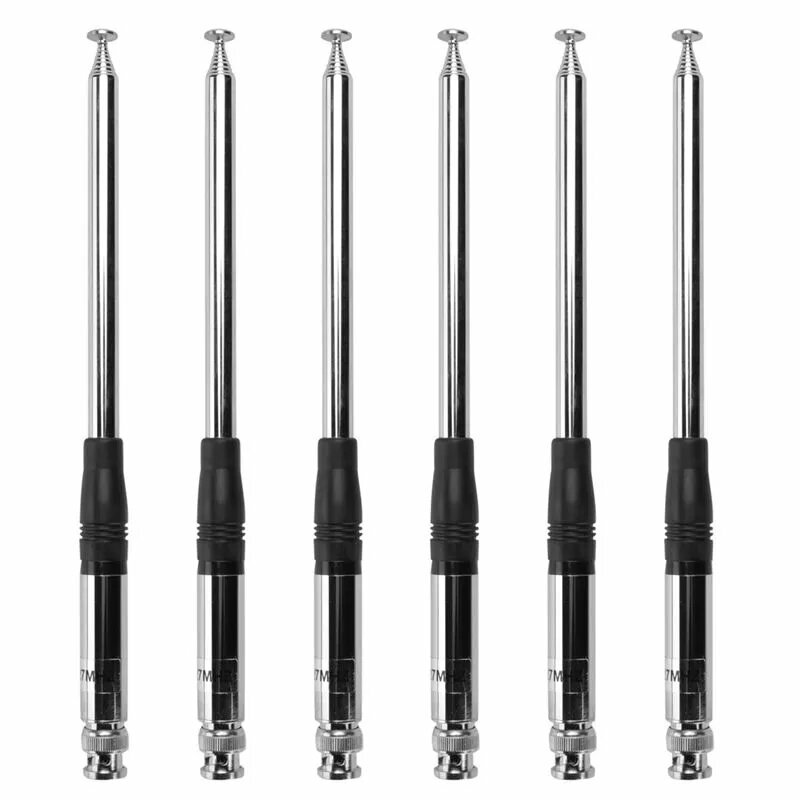 6X Антенна 27 МГц Телескопические / стержневые антенны HT от 9 до 51 дюймов для портативных радиостанций CB с разъемом BNC