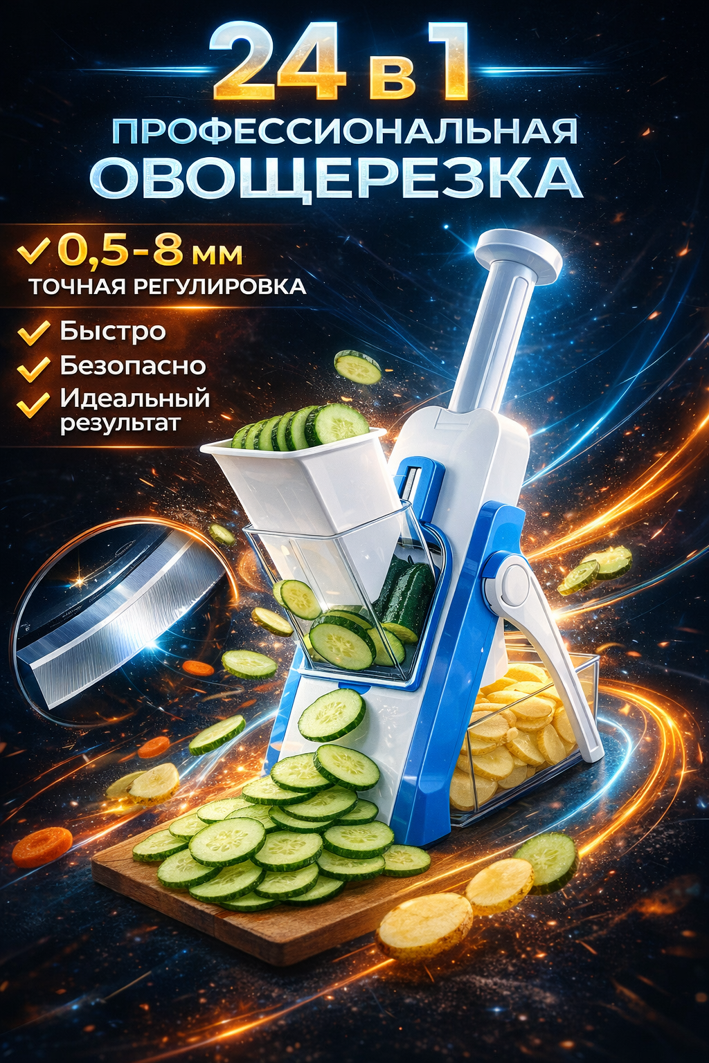 Овощерезка многофункциональная ручная слайсер для нарезки